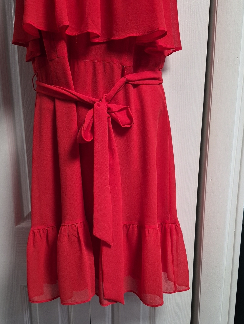 Alisa J | Dresses | Elisa J Red Halter Tiewaist Mini Dress 4 | Poshmark